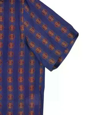 Valentino Garavani Voyage Imaginaire Bowling Linen Shirt - Blue
