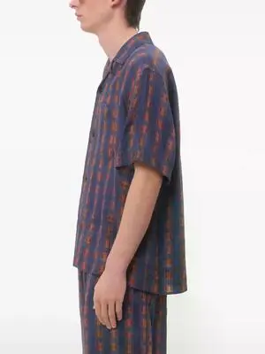 Valentino Garavani Voyage Imaginaire Bowling Linen Shirt - Blue