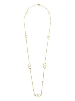 Valentino Garavani Vlogo Polish-finish Necklace - Gold