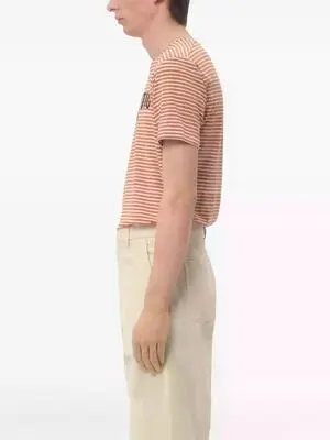 Valentino Garavani Chez-print Striped T-shirt - Orange