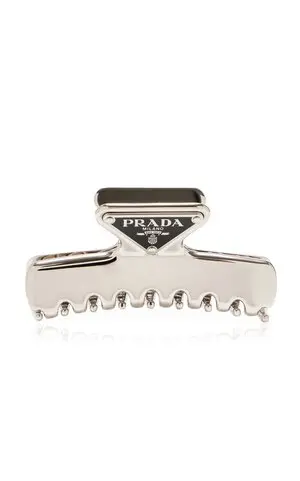 Prada Metal Hair Clip - Silver