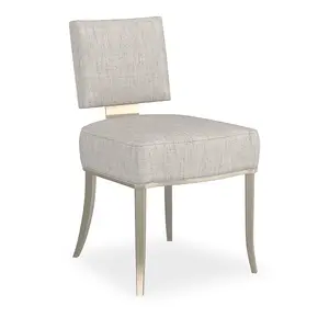 CARACOLE Reserved Seating Side Chair Light Gray - Light Gray/soft Silver