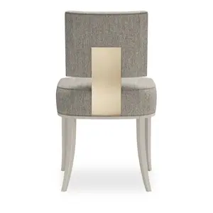 CARACOLE Reserved Seating Side Chair Light Gray - Light Gray/soft Silver