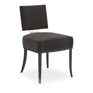 CARACOLE Reserved Seating Side Chair Black - Black/seal Skin