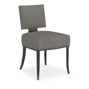 CARACOLE Reserved Seating Side Chair Dark Gray - Dark Gray/seal Skin