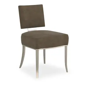 CARACOLE Reserved Seating Side Chair Dark Brown - Dark Brown/soft Silver
