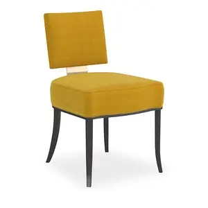 CARACOLE Reserved Seating Side Chair Yellow - Yellow/seal Skin