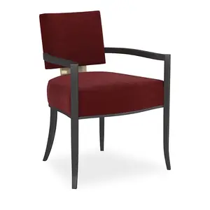 CARACOLE Reserved Seating Arm Chair Red - Red/seal Skin