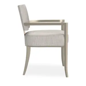 CARACOLE Reserved Seating Arm Chair Light Gray