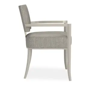 CARACOLE Reserved Seating Arm Chair Warm Gray