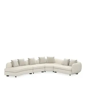 CARACOLE Lumi 4 Piece Sectional - Black/ivory