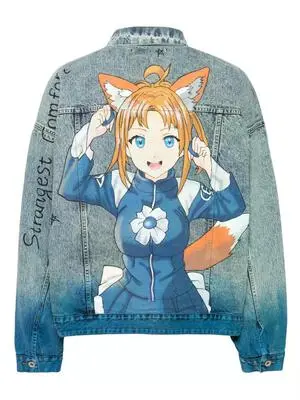 DOUBLET Anime Hand-printing Denim Jacket