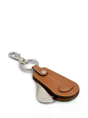 TOD'S Leather Keyring With Shoehorn - Brown