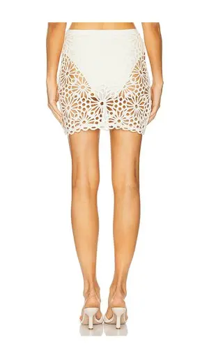 Norma Kamali Straight Mini Skirt - Cream