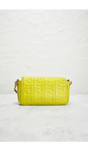 FWRD RENEW Fendi Embossed Ff Baguette Shoulder Bag