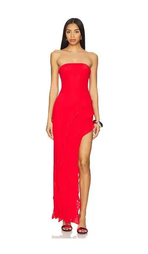 AFRM X Revolve Siobhan Draped Mesh Dress - Red