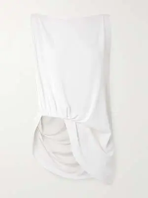 Jacquemus Peplo Gathered Jersey Tank - White