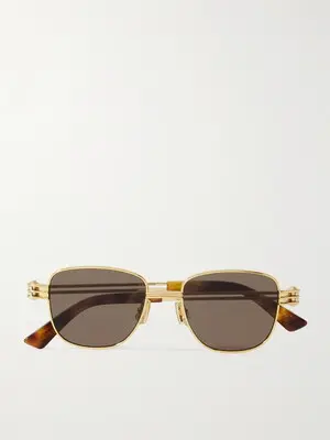 Bottega Veneta Square-frame Sunglasses - Gold