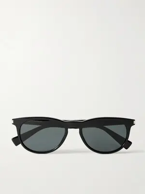 Saint Laurent Round-frame Recycled-acetate Sunglasses - Black