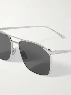 Saint Laurent Aviator-style Sunglasses - Silver