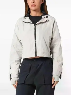 PLEIN SPORT Scratch-print Hooded Jacket - Grey