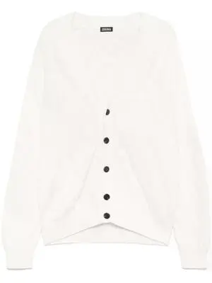 Zegna Chunky-knit Cardigan - White