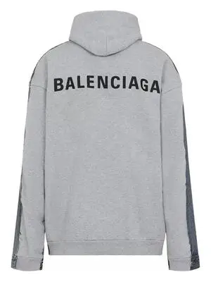 Balenciaga Hooded Denim Jacket - Blue