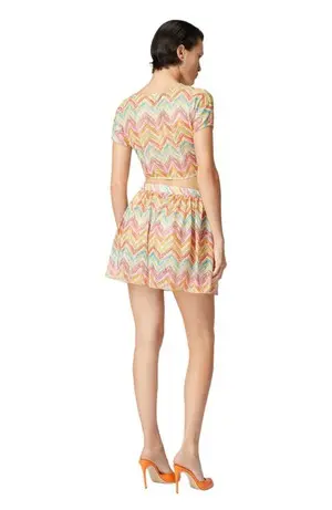 Missoni Printed Tulle Cover-up Shorts - Multicoloured
