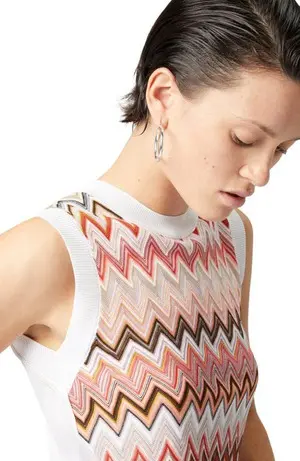 Missoni Viscose-blend Crewneck Vest - Multicoloured