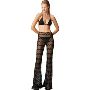 Missoni Flare Cover-up Trousers - Black & Lamé