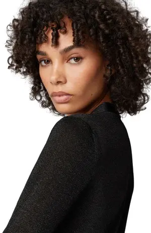 Missoni Long Lamé Viscose Cardigan With V-neck - Black