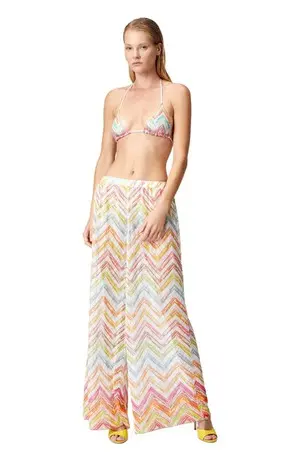 Missoni Printed Tulle Cover-up Palazzo Trousers - Multicoloured