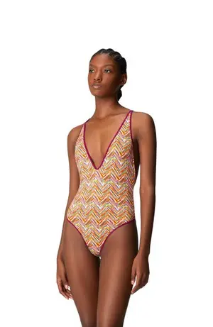 Missoni Reversible Printed One-Piece Swimsuit Multicoloured