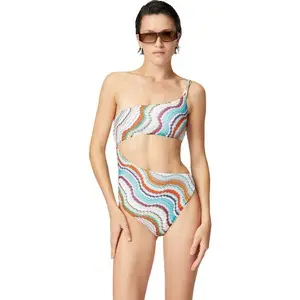 Missoni One-shoulder One-piece Swimsuit - Multicoloured