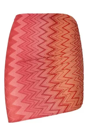 Missoni Minskirt Cover-up In Stretch Nylon Zig Zag Lam