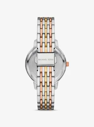 Michael Kors Melissa Pavé Tri-tone Watch - Silver