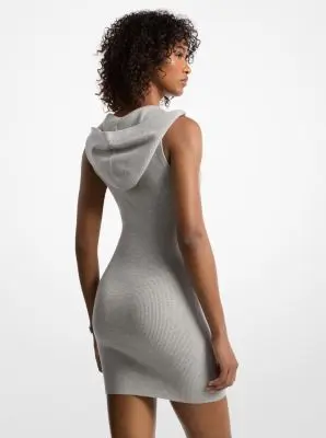 michael kors grey dress Embroidered Sheath Dress