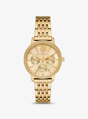 Michael Kors Melissa Pavé -tone Watch