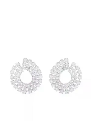 SWAROVSKI Matrix Hoop Earrings - White