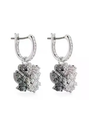 SWAROVSKI Swan Drop Earrings - Silver