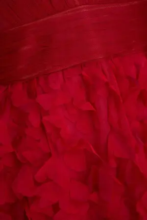 Marchesa Appliquéd Plissé Tulle And Organza Gown