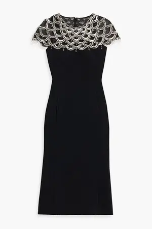 Jenny Packham Jenny Packham Melody Embellished Midi Dress - Black