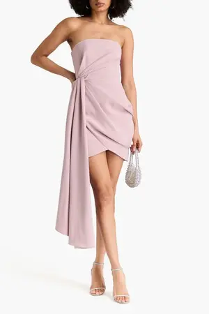 Halston Nitara Strapless Draped Mini Dress