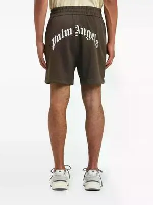 Palm Angels Logo Track Shorts - Brown