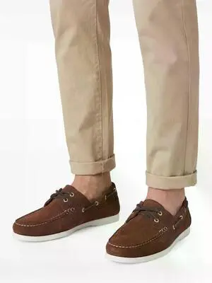 P.a.r.o.s.h Suede Boat Shoes - Brown
