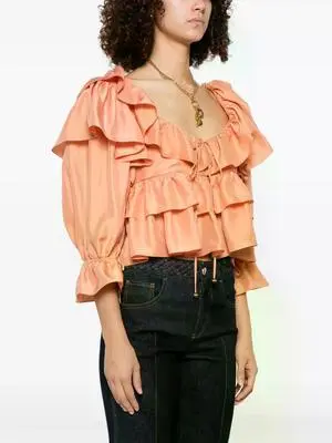 Chloé Ruffled Cropped Top