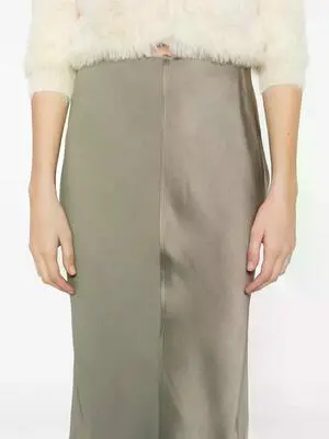 Ami Satin Midi Skirt
