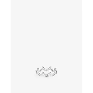 APM MONACO Wavy Cubic Zirconia Ring - Silver