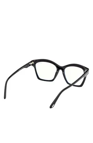 TOM FORD 53mm Square Frame Eyeglasses - Black Eco / T Logo
