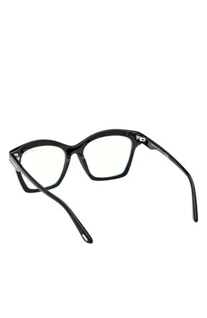 TOM FORD 53mm Square Frame Eyeglasses - Black Eco / T Logo